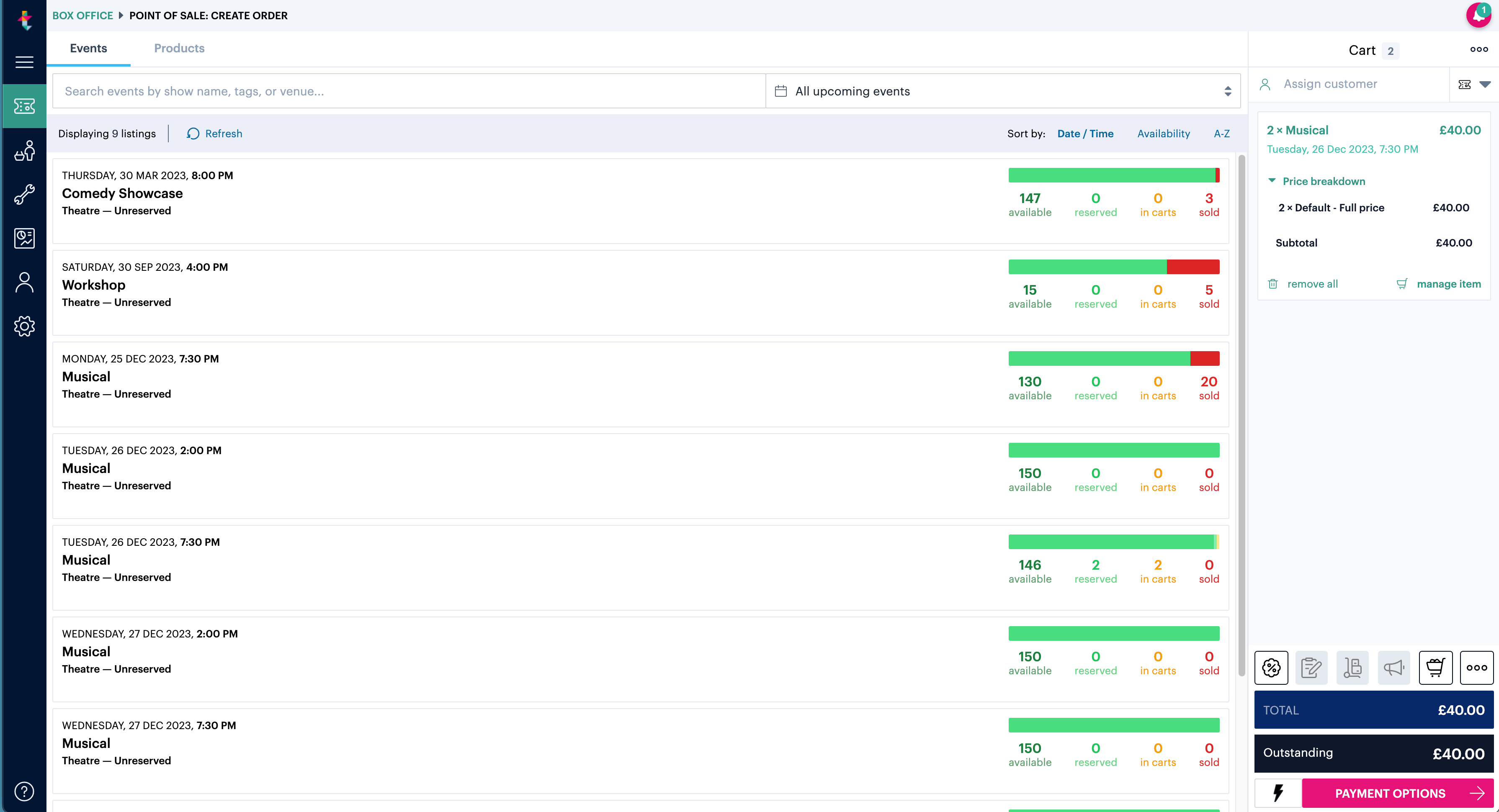 Making and Managing Reservations – Ticketsolve Help Centre