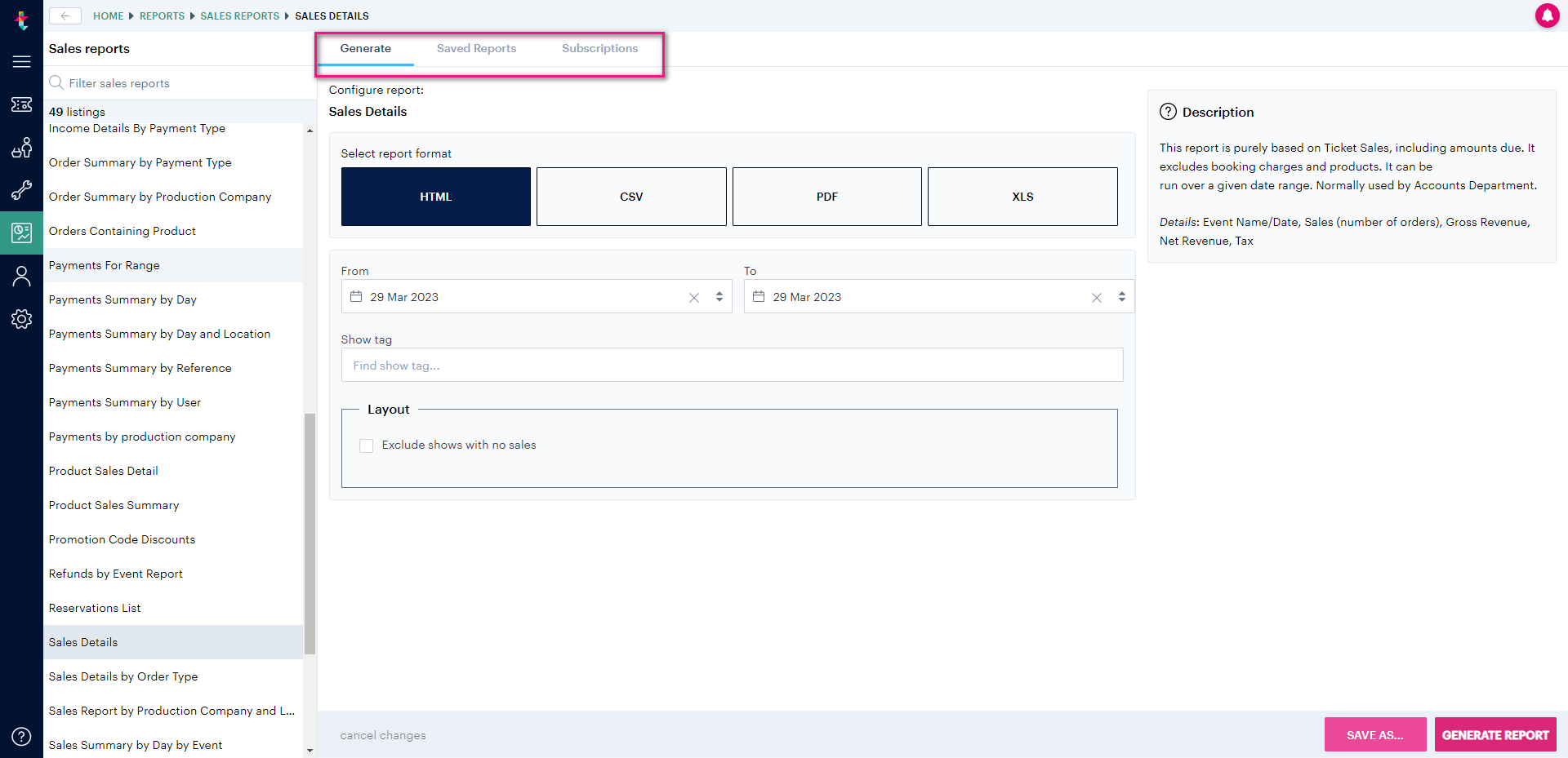 Creating and sending Automated Reports – Ticketsolve Help Centre