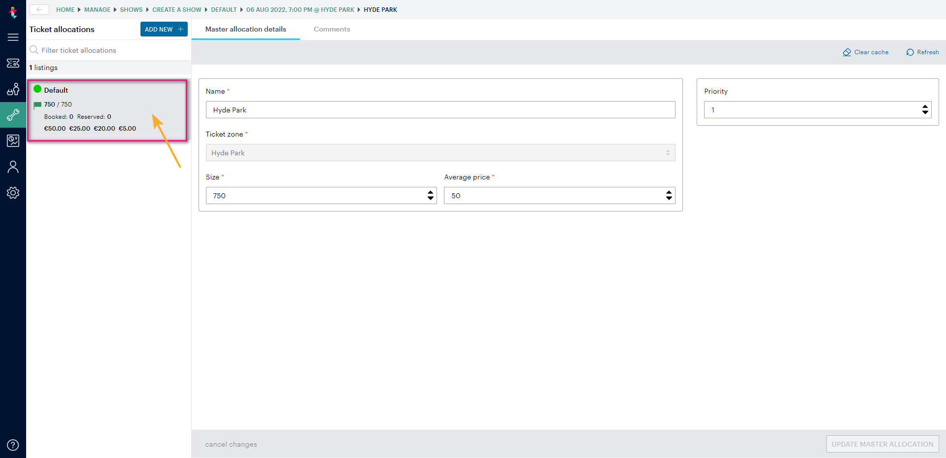 How to create a Show – Ticketsolve Help Centre
