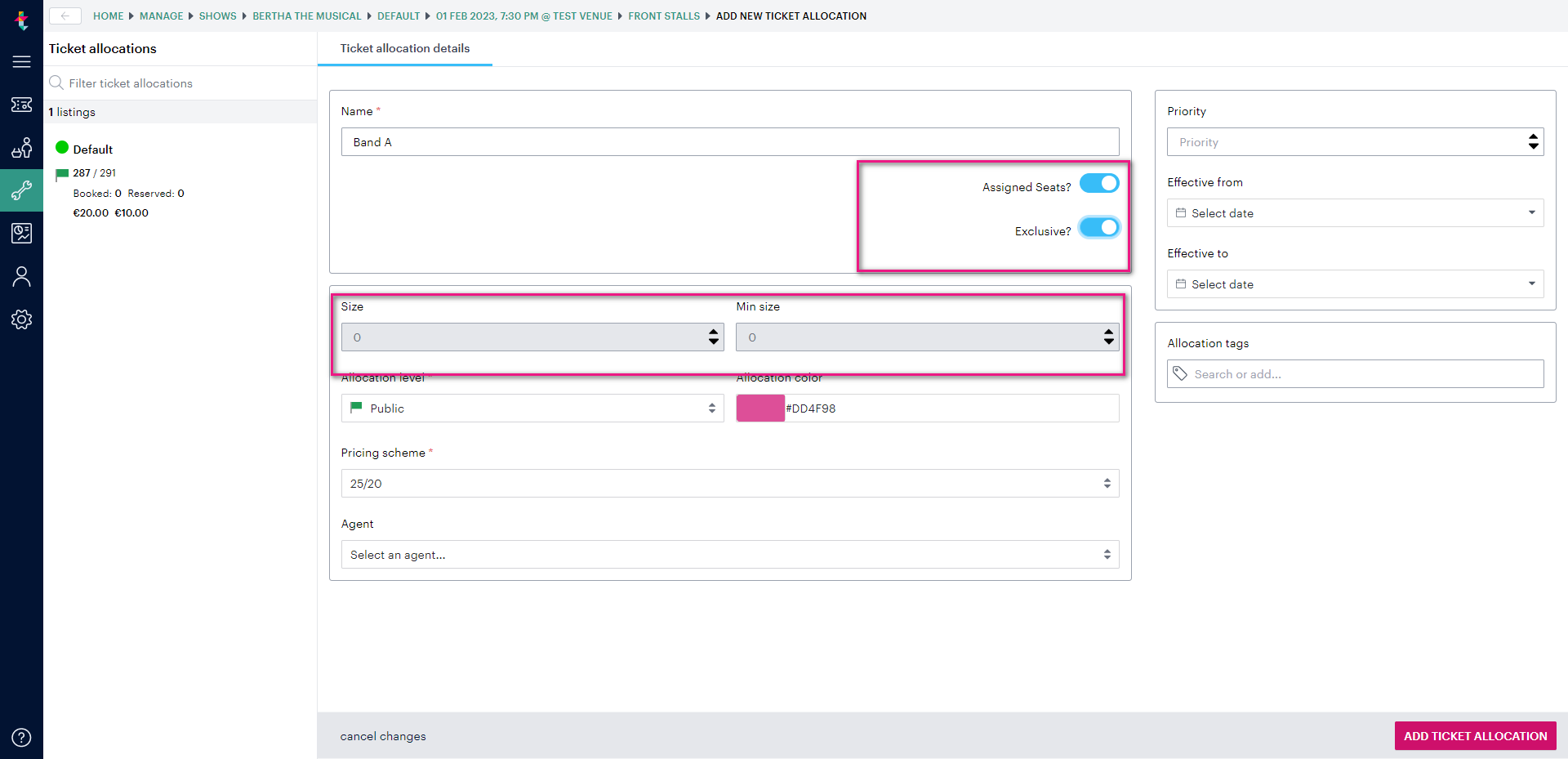How to create a Show – Ticketsolve Help Centre
