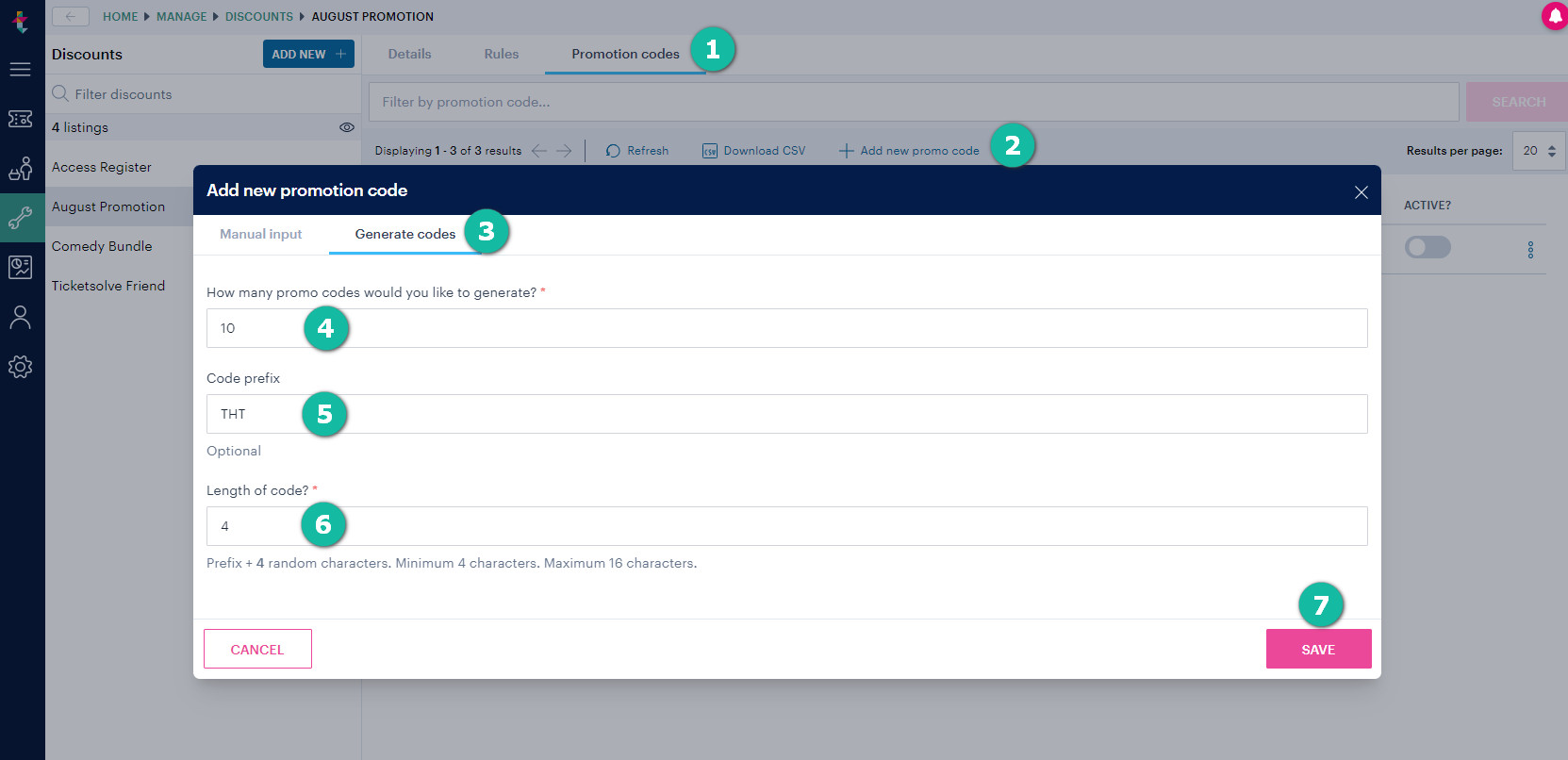 Generating, using and reporting on Promotion Codes – Ticketsolve Help ... Generating, using and reporting on Promotion Codes – Ticketsolve Help ...