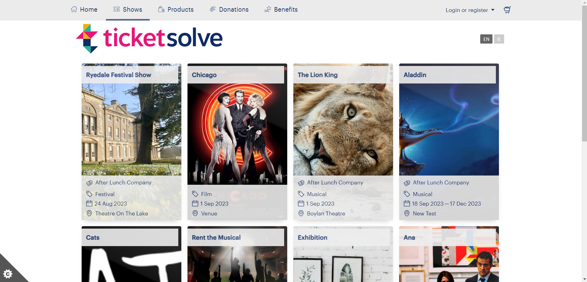 Customising your online listings page – Ticketsolve Help Centre