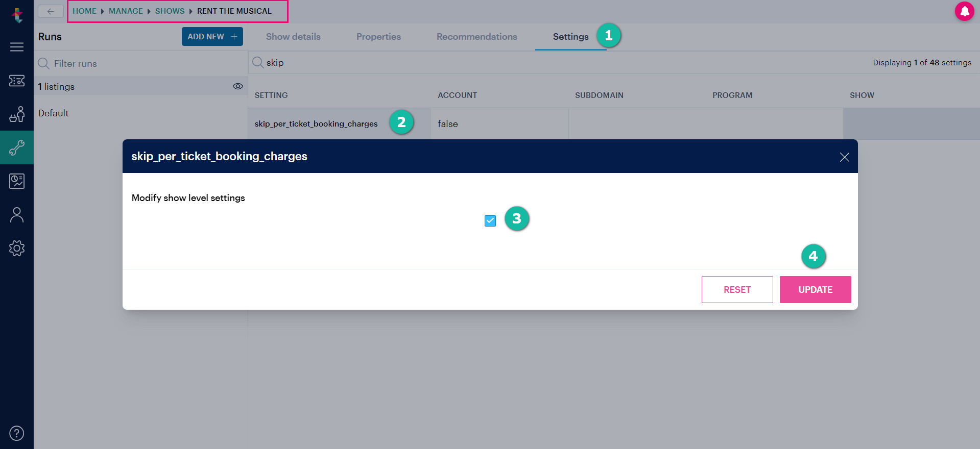 How to remove Booking Fees & Charges from a Show or Event – Ticketsolve ...