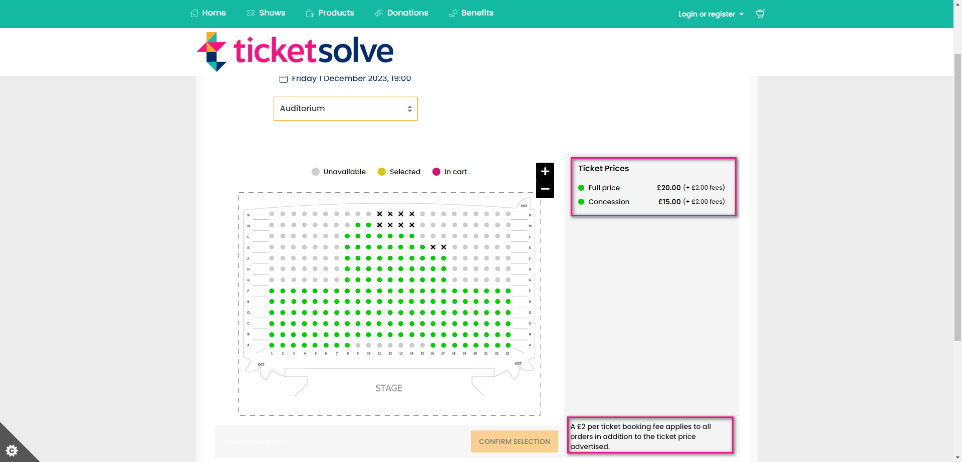 How Booking Charges and Fees display at Box Office and online ...