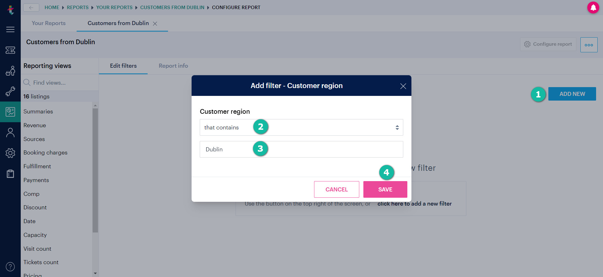Customer Tagging via Your Reports – Ticketsolve Help Centre