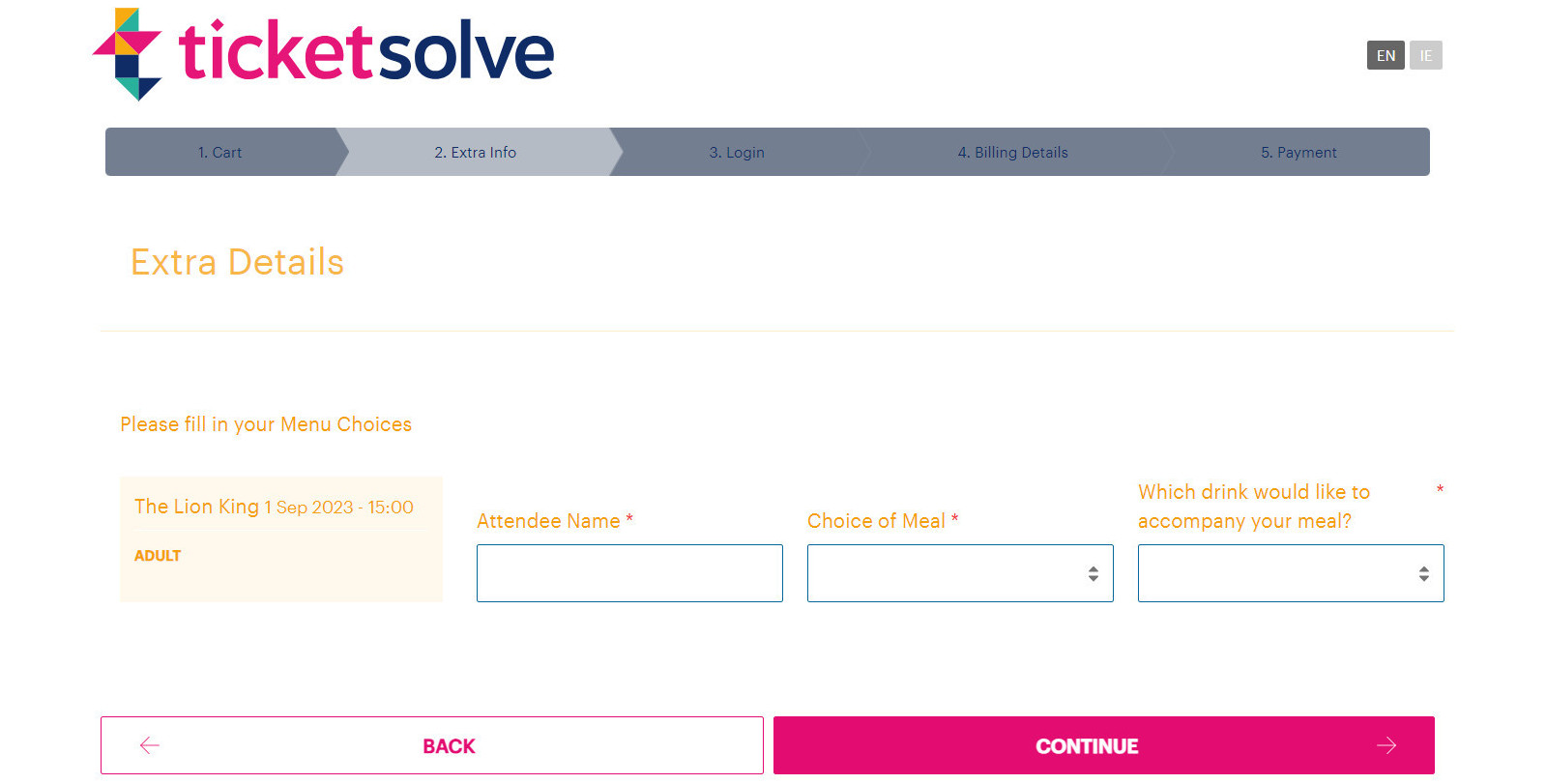 How to set up Extras – Ticketsolve Help Centre