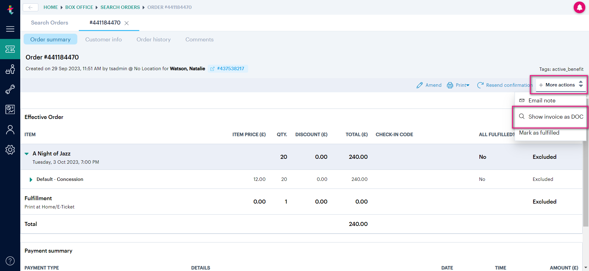 Customising and generating Order Invoices – Ticketsolve Help Centre