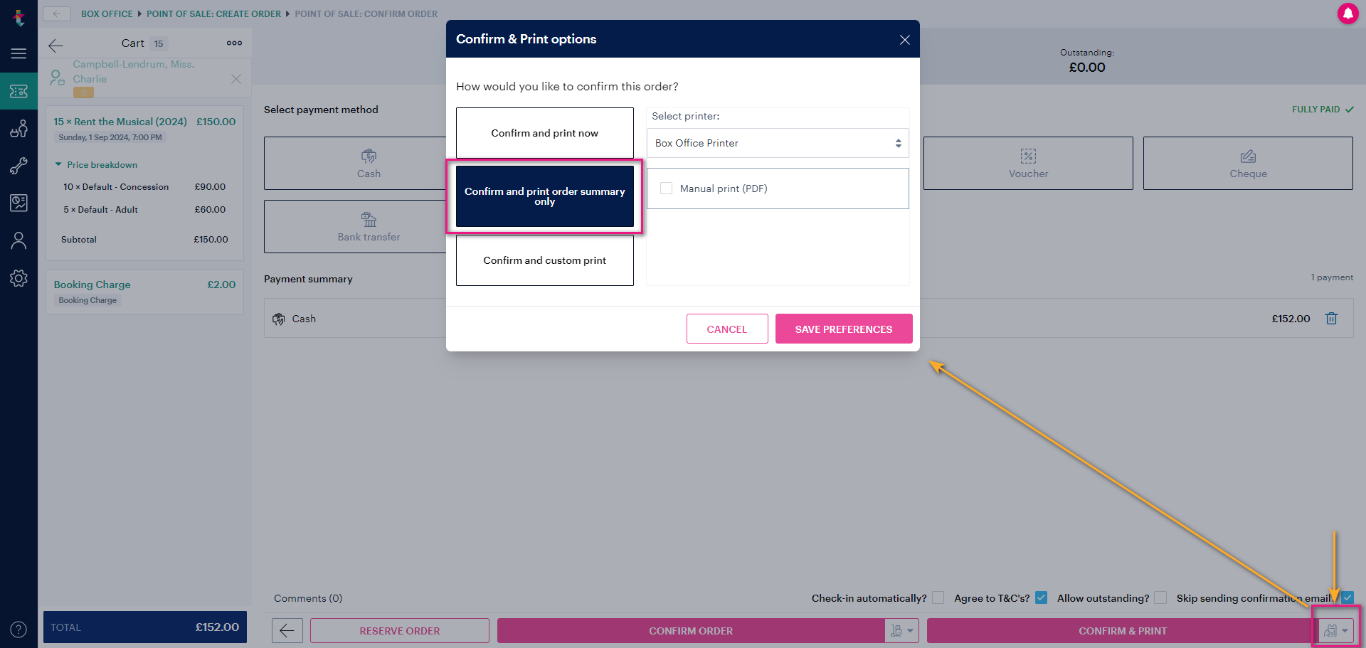 Printing a Summary Ticket for large orders at Box Office – Ticketsolve ...