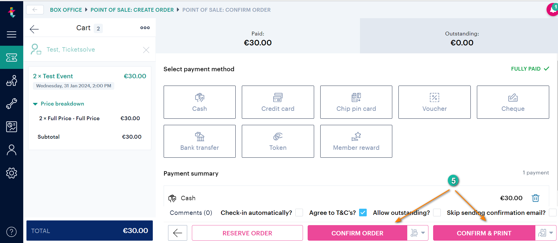 How to process an Order (basic steps) – Ticketsolve Help Centre