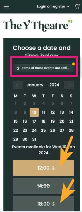 Low Availability Indicator – Ticketsolve Help Centre