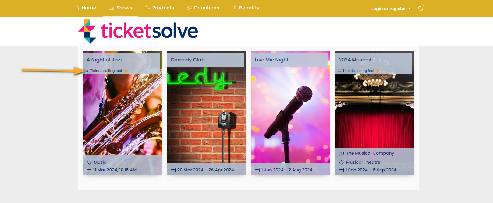 Low Availability Indicator – Ticketsolve Help Centre