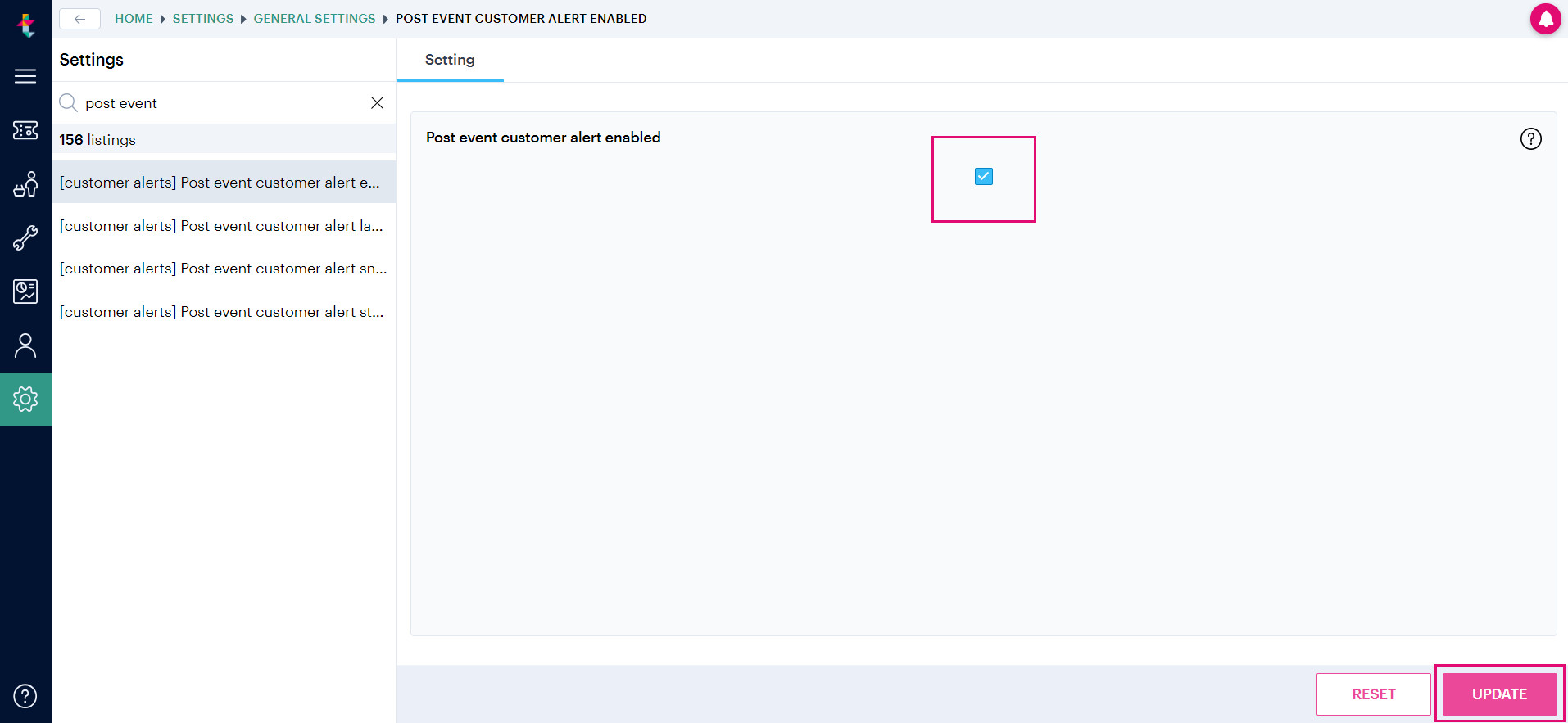 How to set up the Post-Event Alert Automation – Ticketsolve Help Centre