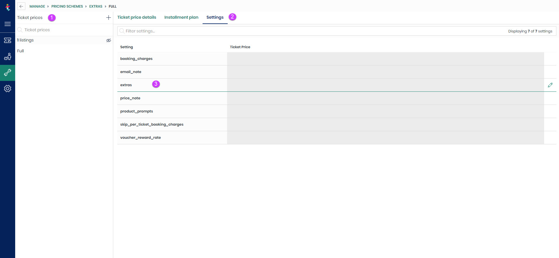How to set up Extras – Ticketsolve Help Centre