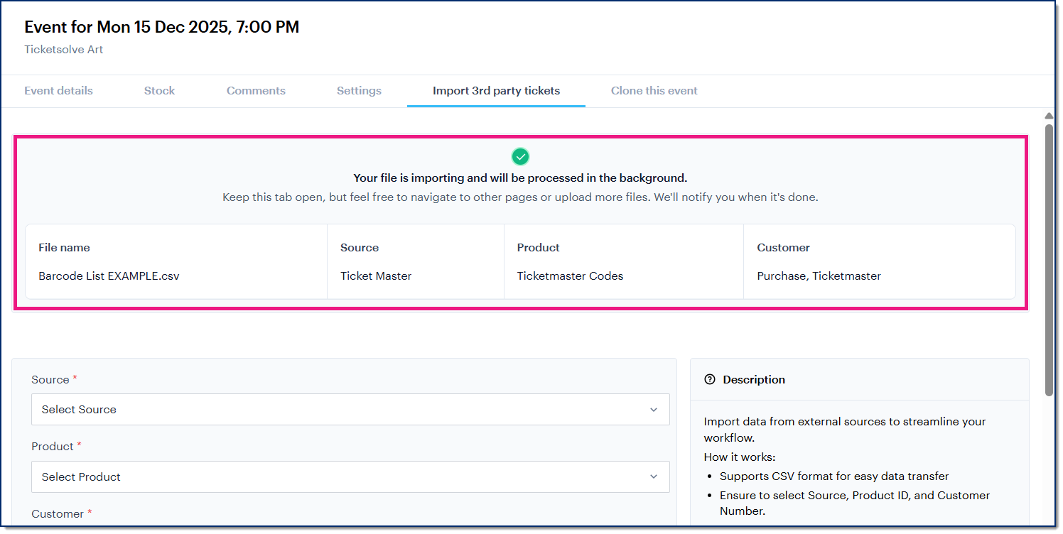 Importing Third-Party Tickets into Ticketsolve for Scanning ...