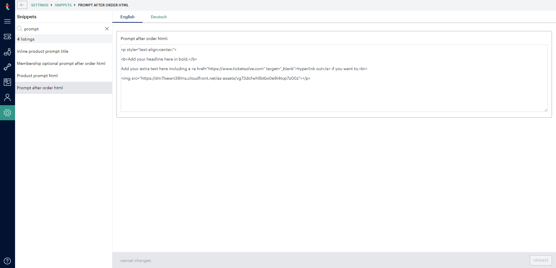 Customise your confirmation page – Ticketsolve Help Centre