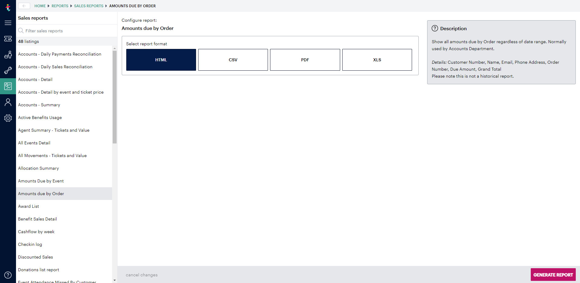 Sales Reports Examples – Ticketsolve Help Centre