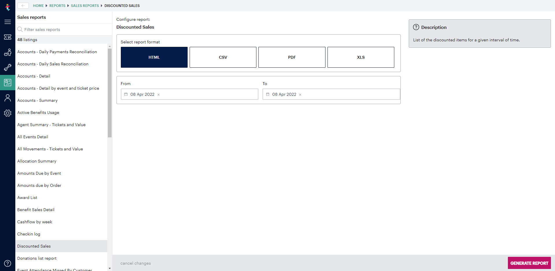 Sales Reports Examples – Ticketsolve Help Centre