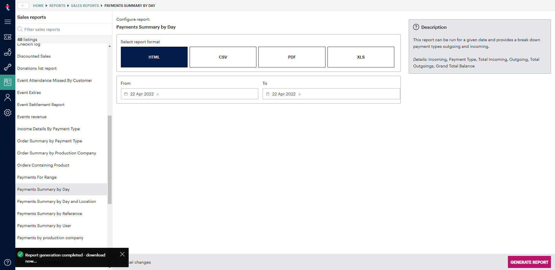 Sales Reports Examples – Ticketsolve Help Centre