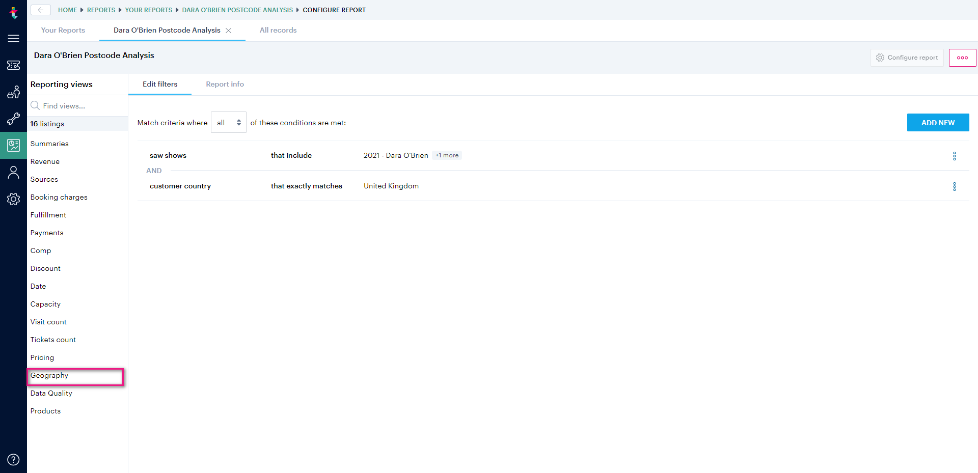How to run a Postcode Analysis Report – Ticketsolve Help Centre