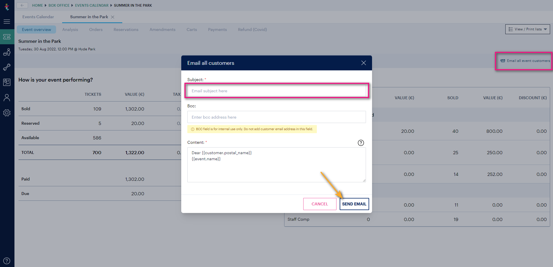Events Dashboard – Ticketsolve Help Centre