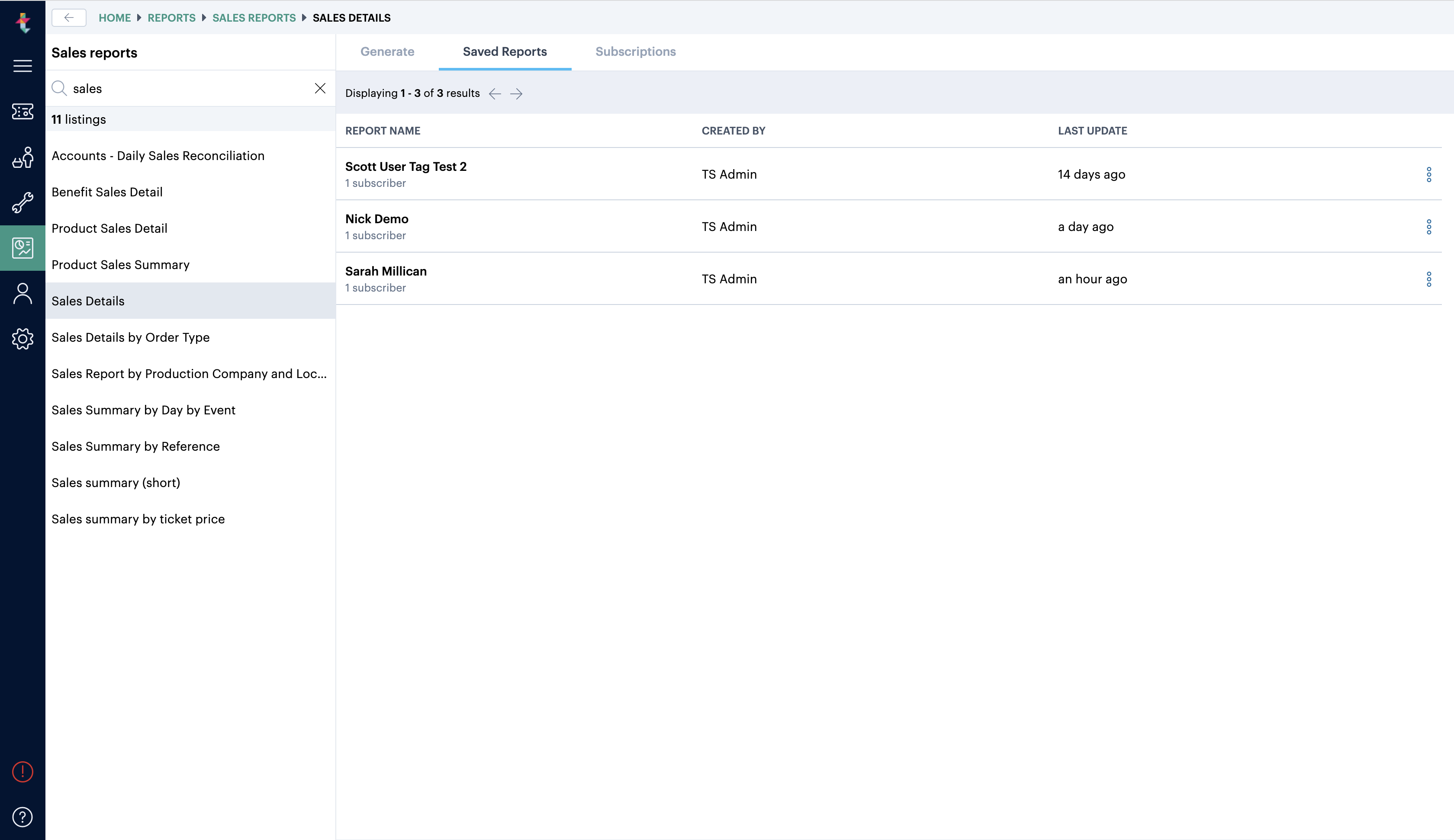 Creating and sending automated reports – Ticketsolve Help Centre